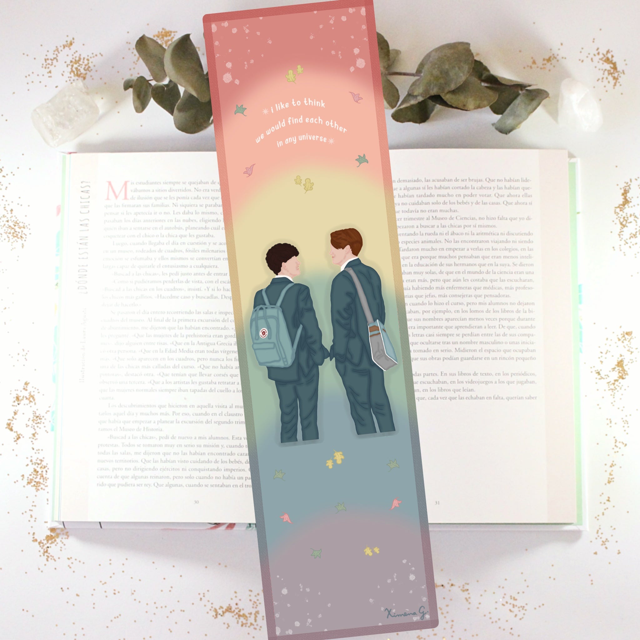 Marcapáginas Bookmark Heartstopper, Nick y Charlie | Stickers ...